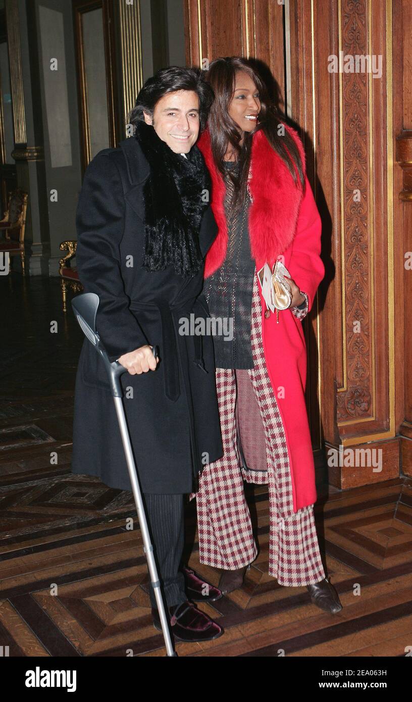 Star hair-stylist Alexandre Zouari and top model Katoucha attend a ...