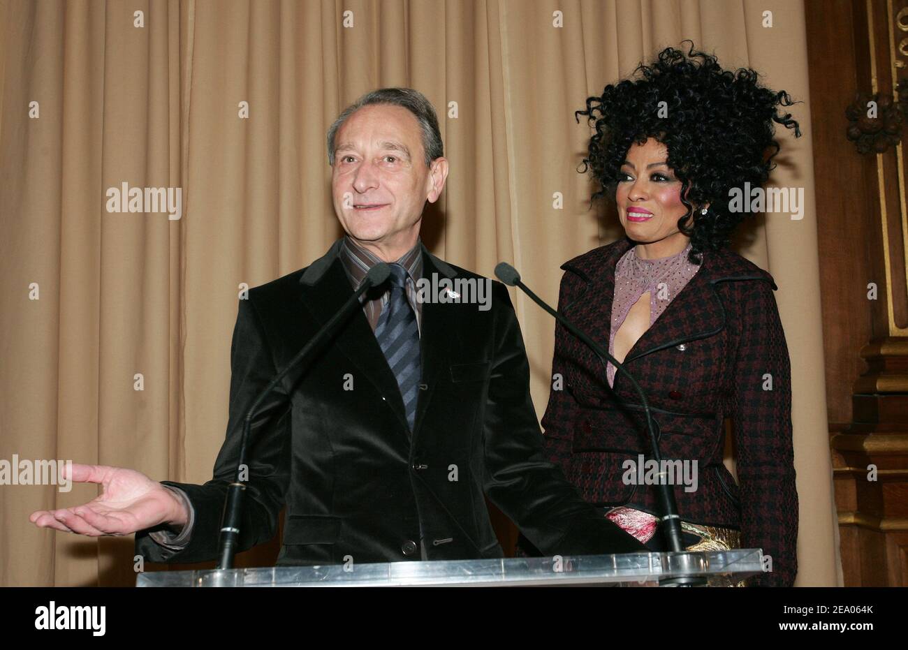 U.S. singer Diana Ross is presented with the Great Vermeil Medal of ...