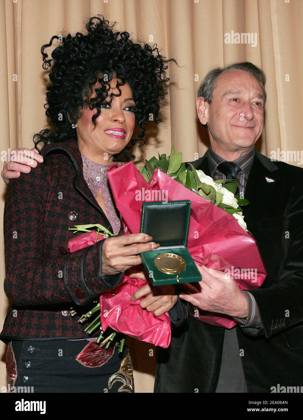 U.S. singer Diana Ross is presented with the Great Vermeil Medal of ...
