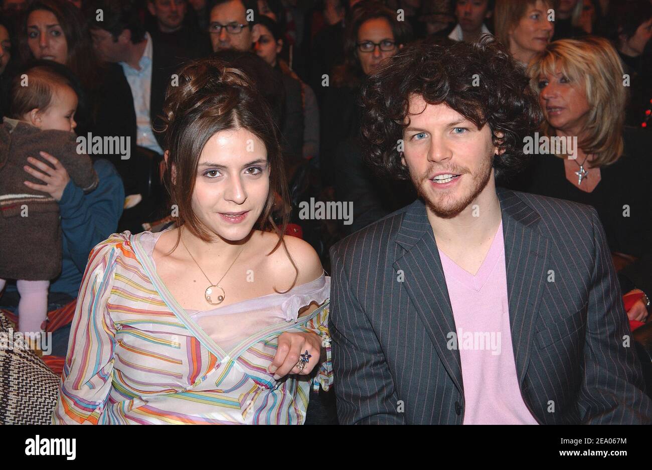 French actors Magali Woch and Thibot Vincan pictured before fashion ...