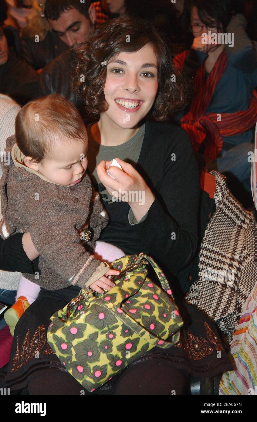 French actress Alysson Paradis with her goddaughter pictured before ...