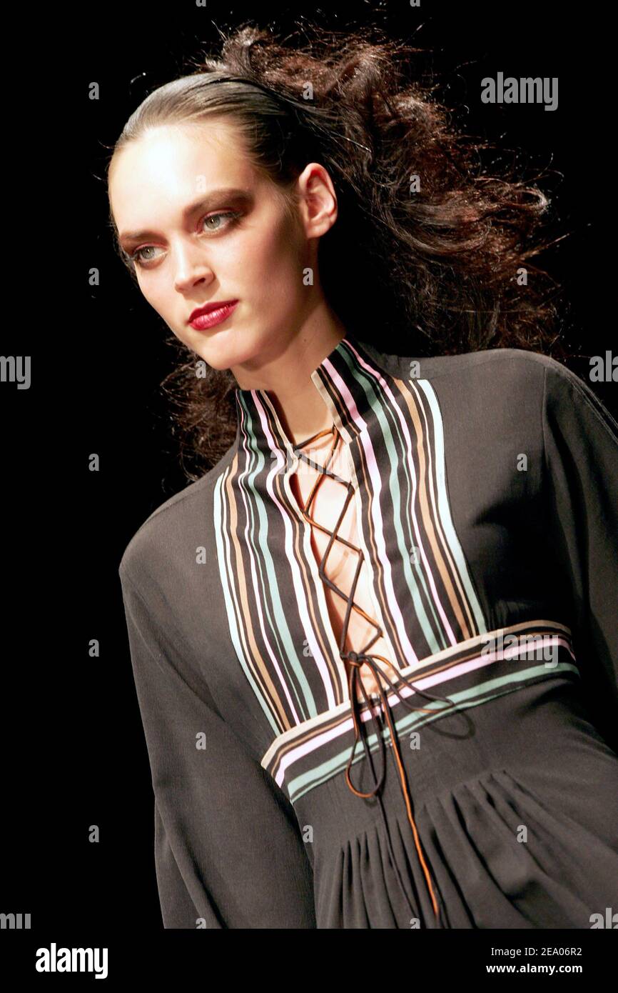 A model displays a creation by French fashion designer Veronique Leroy ...