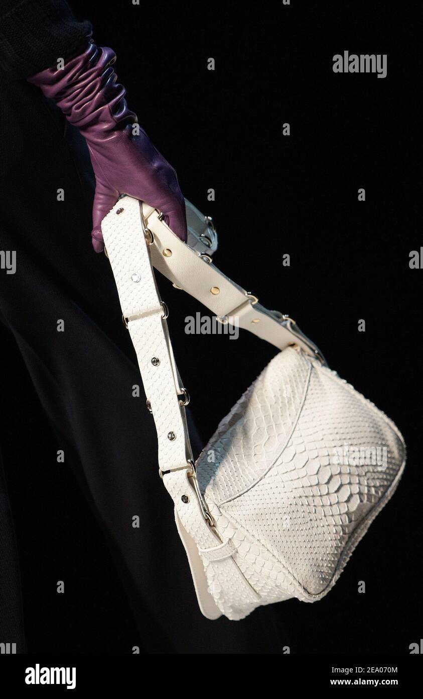 A model displays a creation by Italian fashion designer Roberto ...