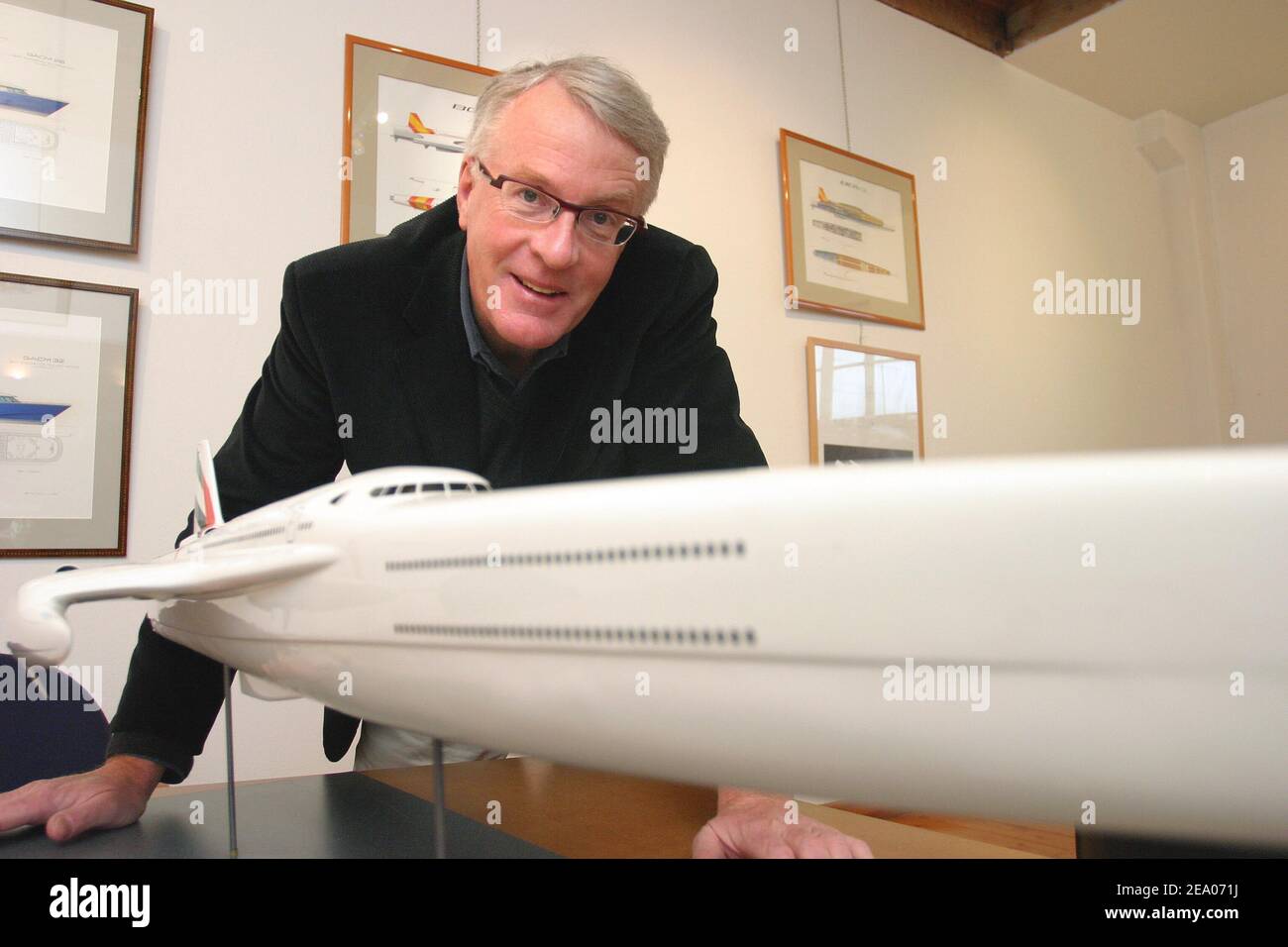 French naval architect Gilles Vaton, CEO of 'BGV Innovation', presents ...