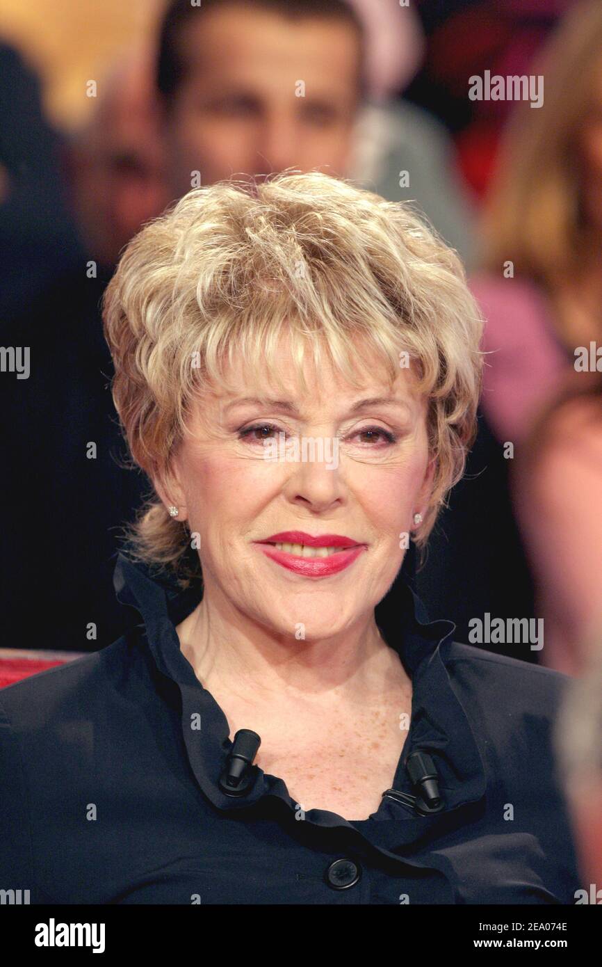 French humorist Sylvie Joly during the taping of Michel Drucker's talk ...