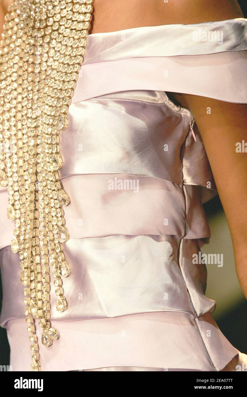 A models displays a creation by Fashion designer Paco Rabanne for his ...