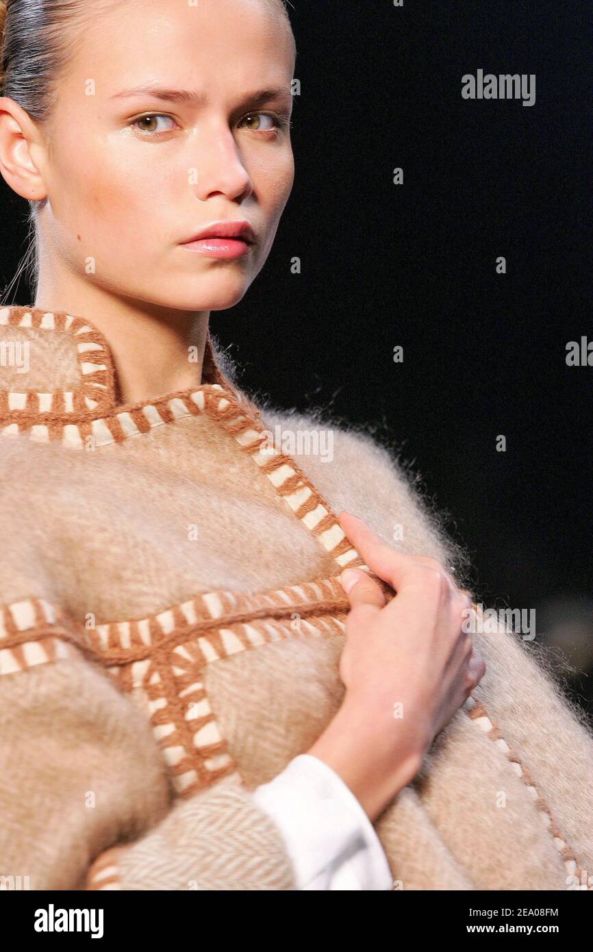 A model displays a creation by Italian fashion designer Stefano Pilati ...