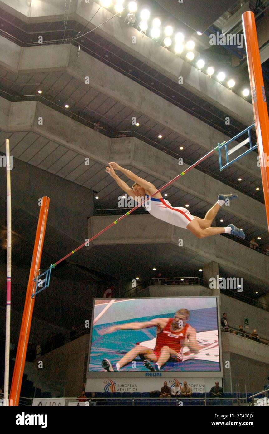 Czech track and field athlets Roman Sebrle (pole vault men heptathlon ...