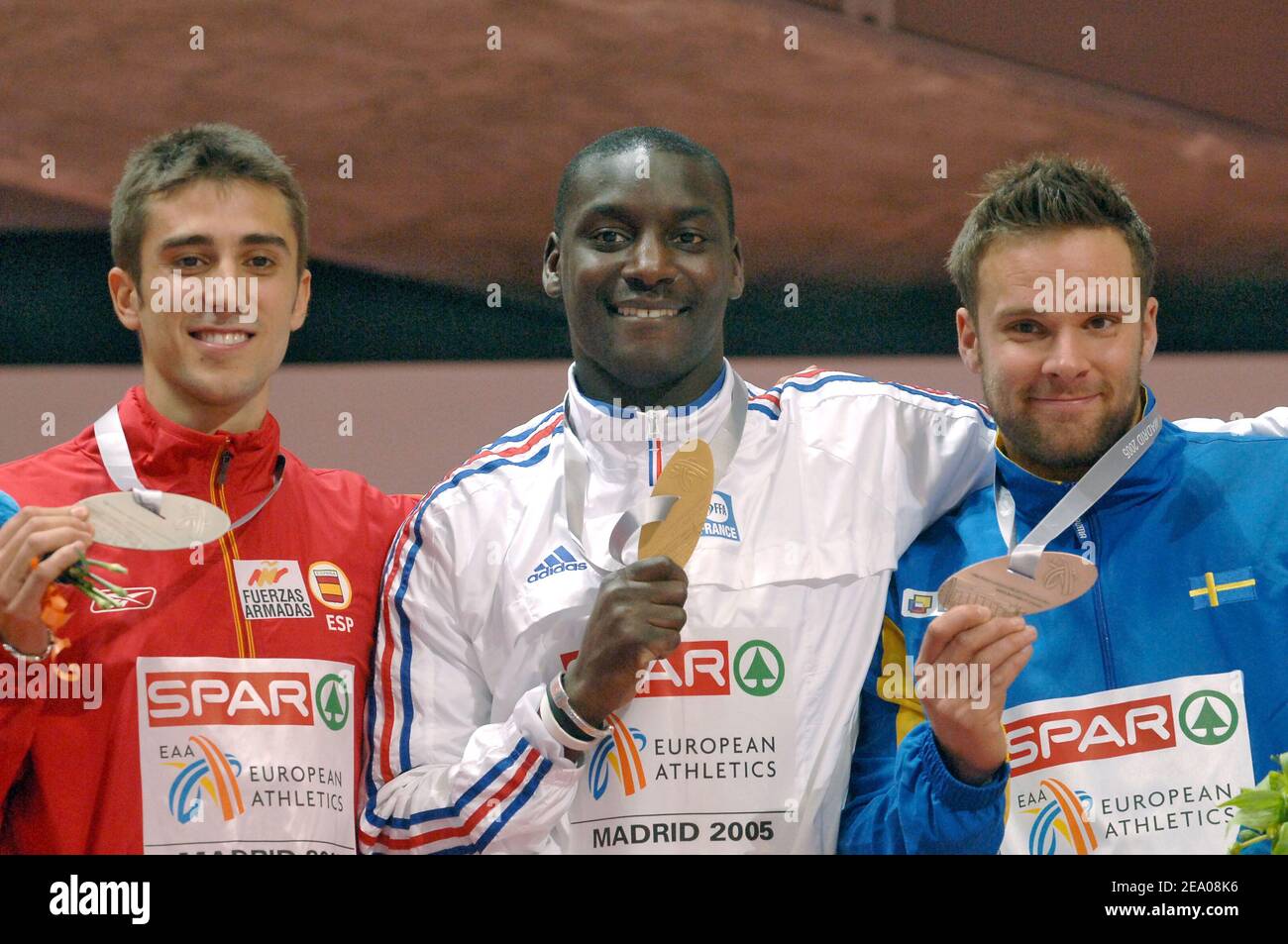 French track and field athlets Ladji Doucoure? win the 60 m hurdles men ...