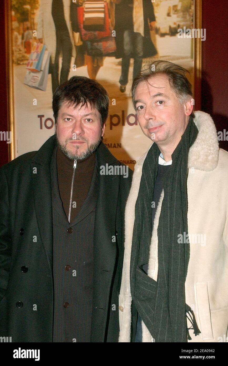 French humorists Philippe Chevallier and Regis Laspales attend the ...