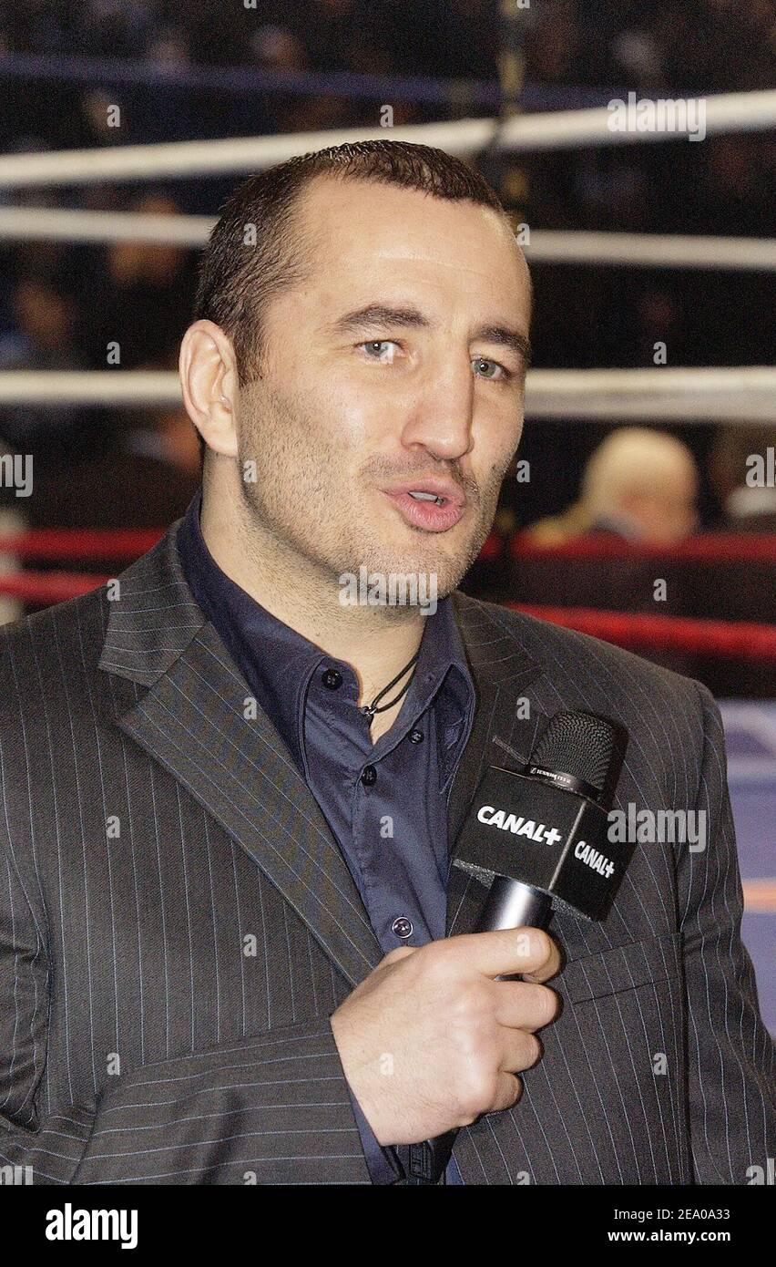 French boxing champion Fabrice Tiozzo attends the European Flyweight ...