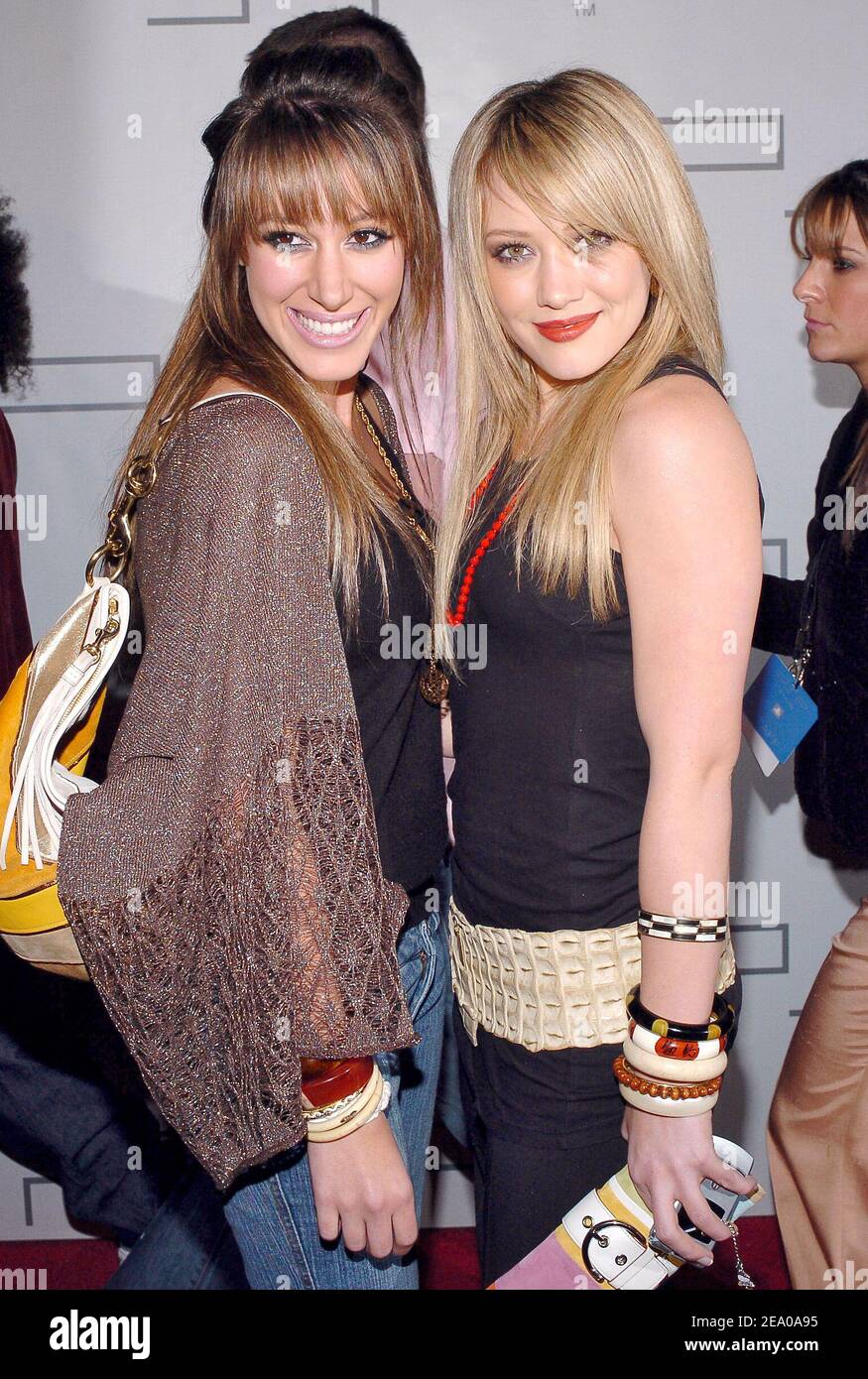 Haylie Duff and sister Hilary Duff attend the PlaystationPortable North ...