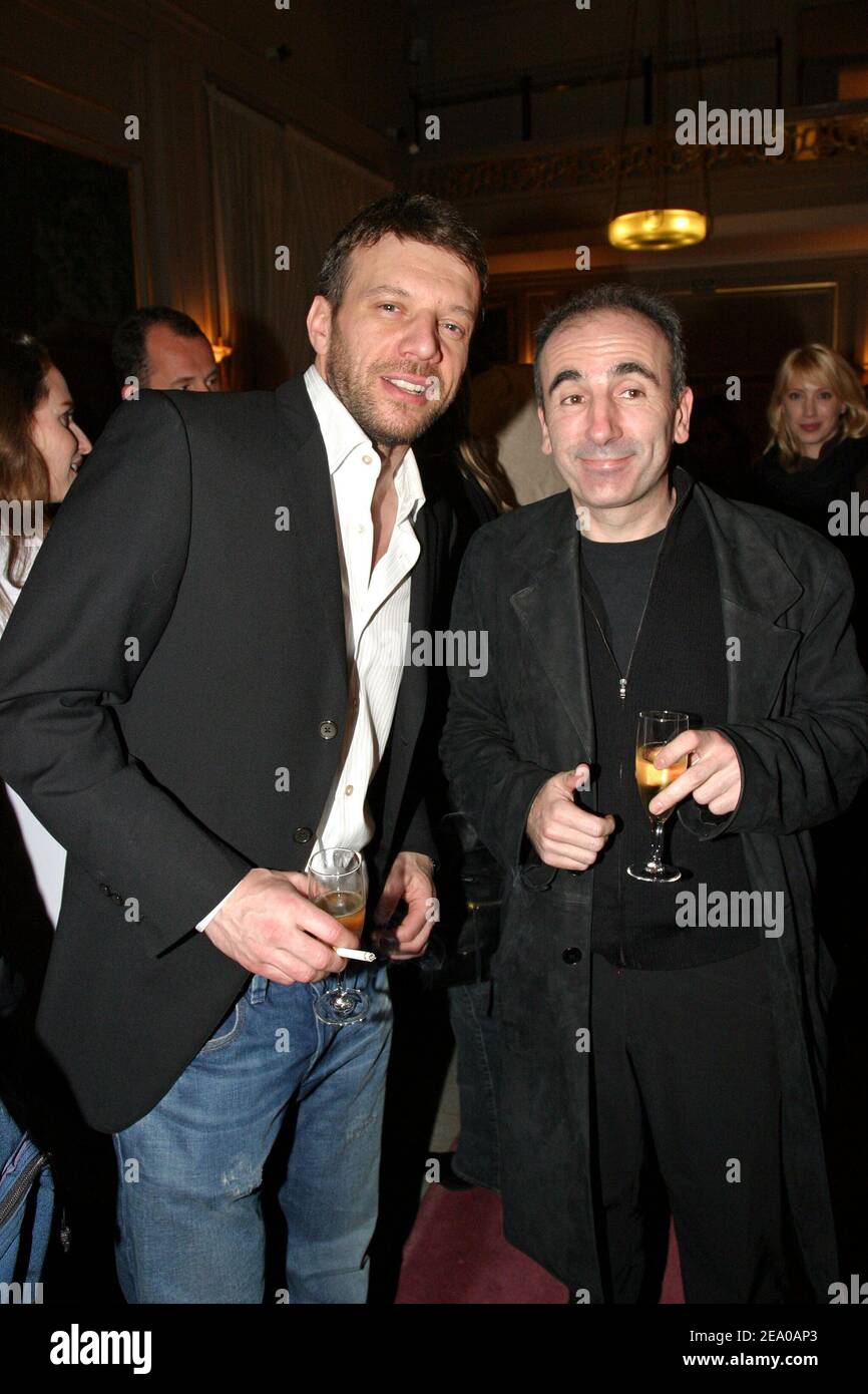 French actor and cast member Samuel Le Bihan (L) and movie director ...
