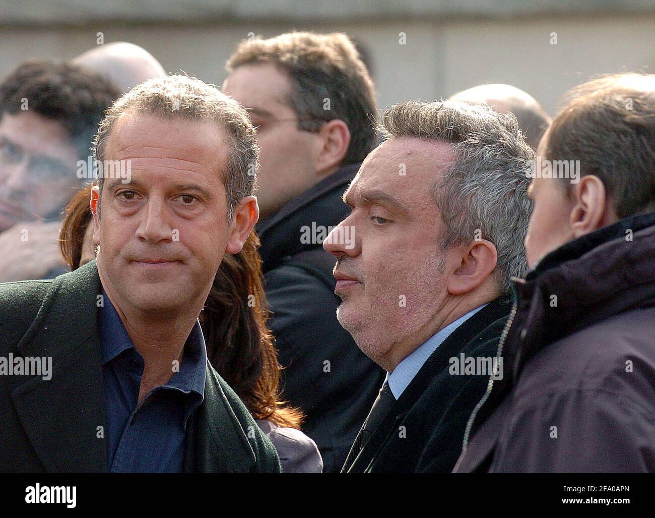 French TV presenter Philippe Dana and producer Dominique Farrugia ...