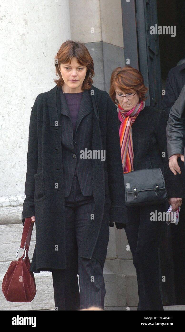 French TV presenter Alexandra Kazan attends Mathias Ledoux 's funeral ...
