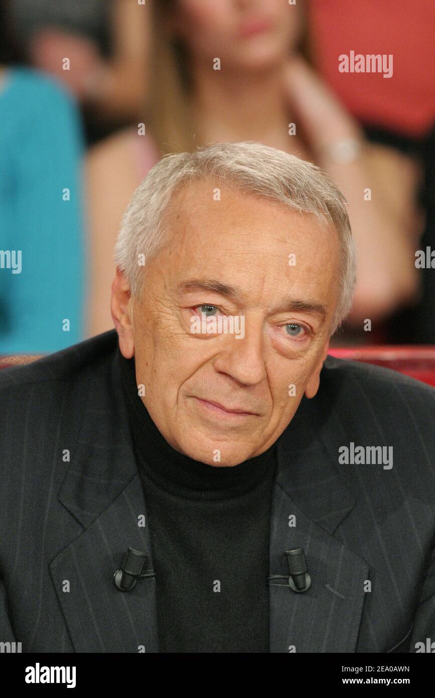 French actor Jean-Pierre Cassel attends the taping of Michel Drucker's ...