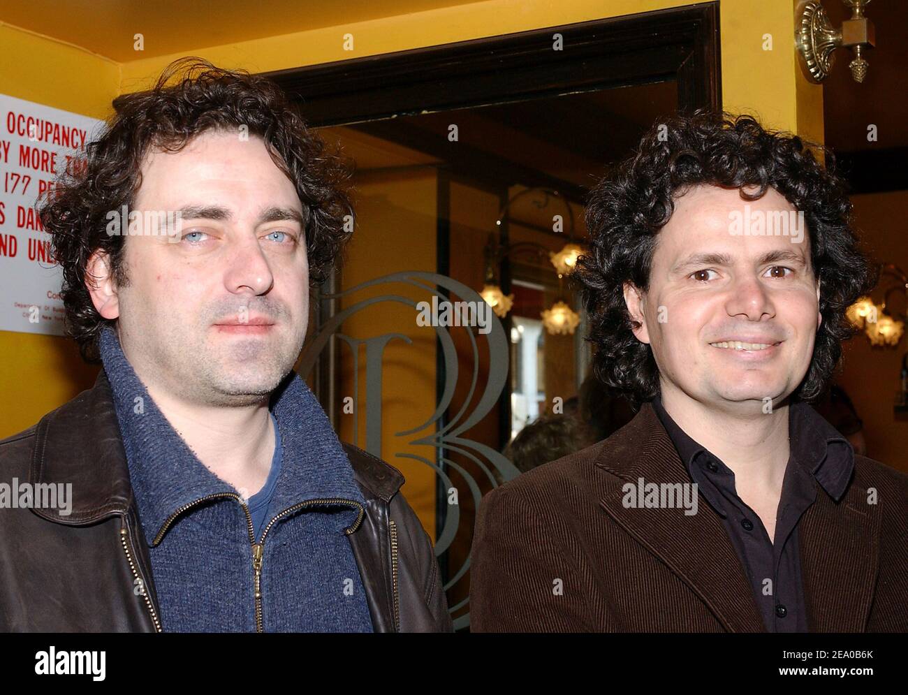 "French directors Orso Miret and Bernard Jeanjean pose for pictures as ...
