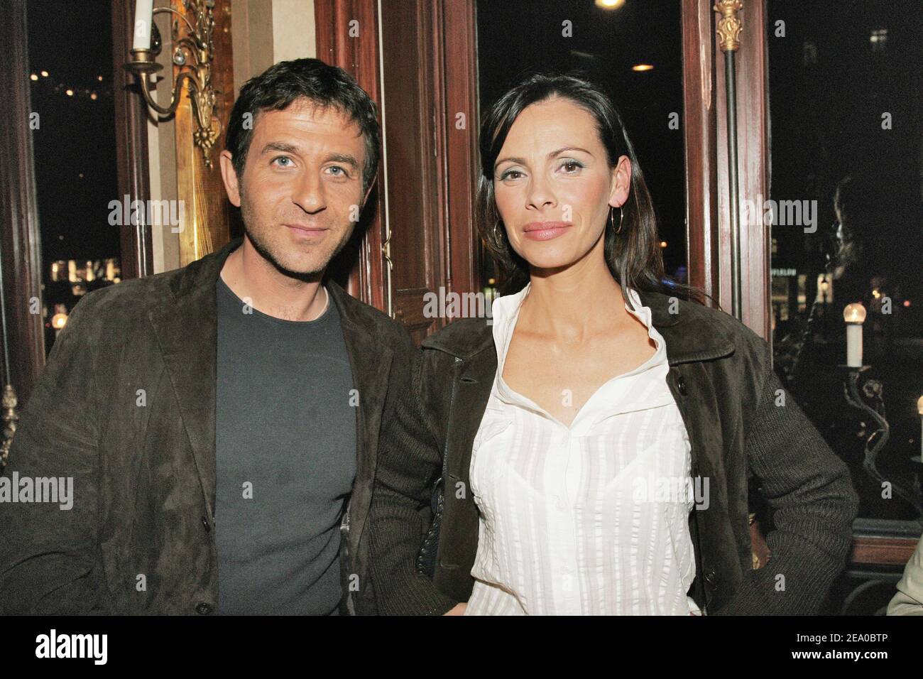 French actress Mathilda May and her husband Philippe Kelly pose at the ...