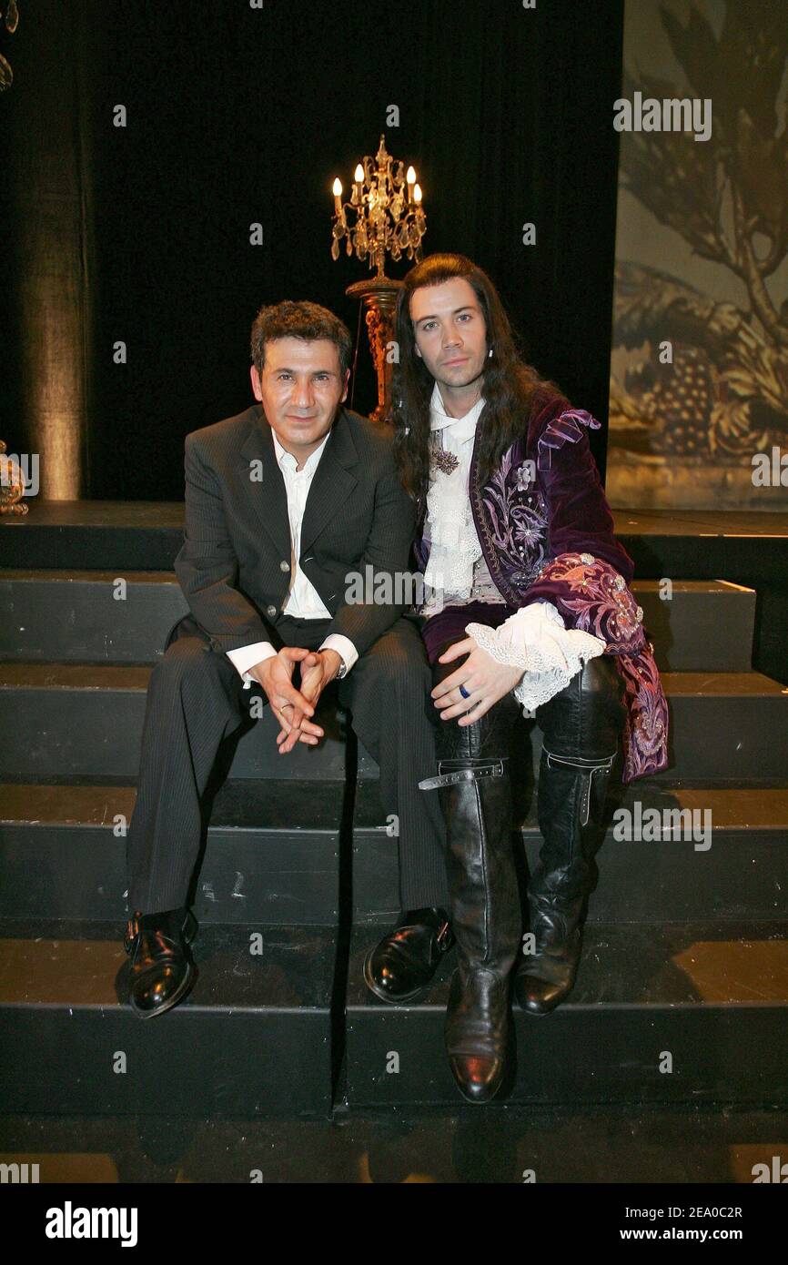 French singer Emmanuel Moire (Louis XIV) and producer Dove Attia (L ...