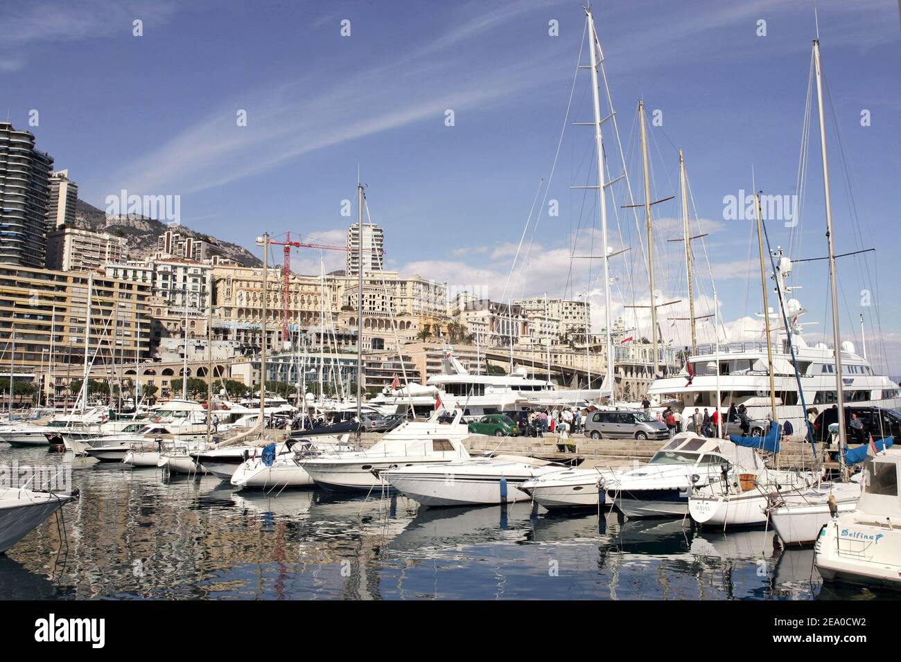 View of the main harbour in Monaco on March 28, 2005. Photo by Klein ...
