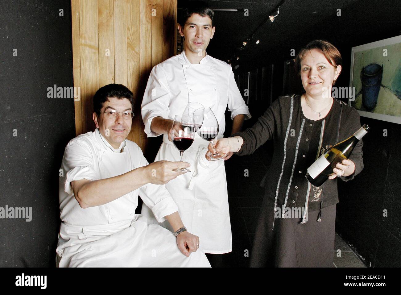 EXCLUSIVE. French Three Star Chef Regis Marcon (L), his wife Michele ...