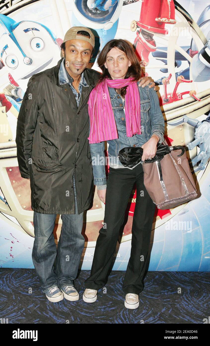 French drummer Manu Katche and his wife attend the French premiere of ...