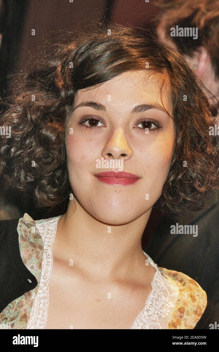 French actress Alysson Paradis poses during the Paris Film Festival at ...