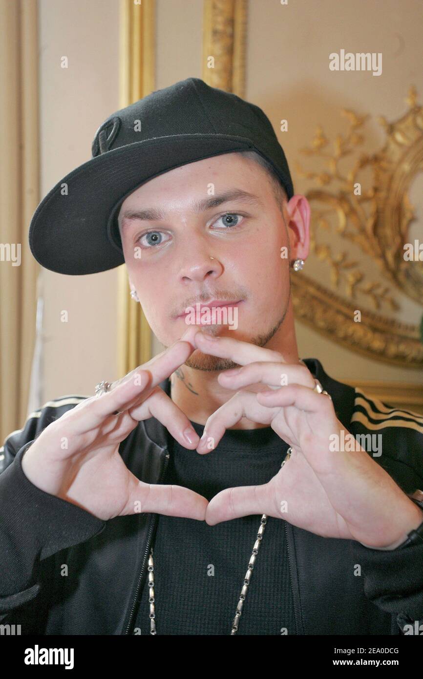 French singer Mpokora attends the press conference to the 17 eme Open ...