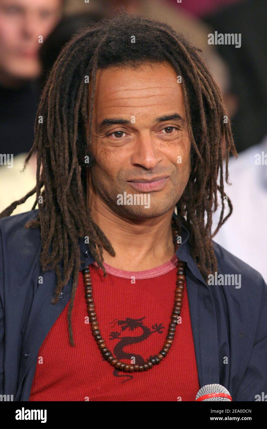 French singer and former tennis player Yannick Noah during the taping ...