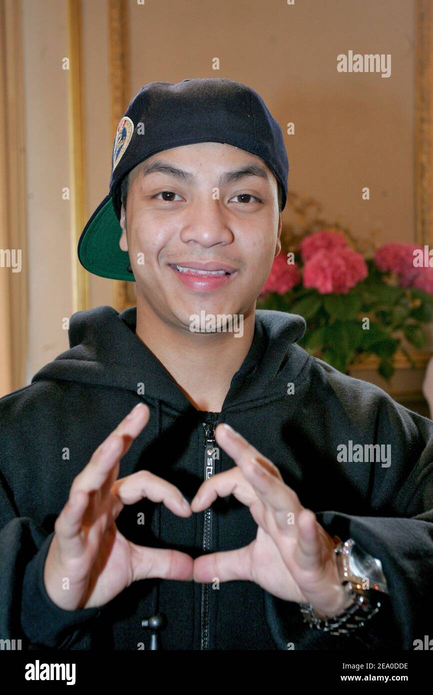 French singer Willie Denzey attends the press conference to the 17 eme ...