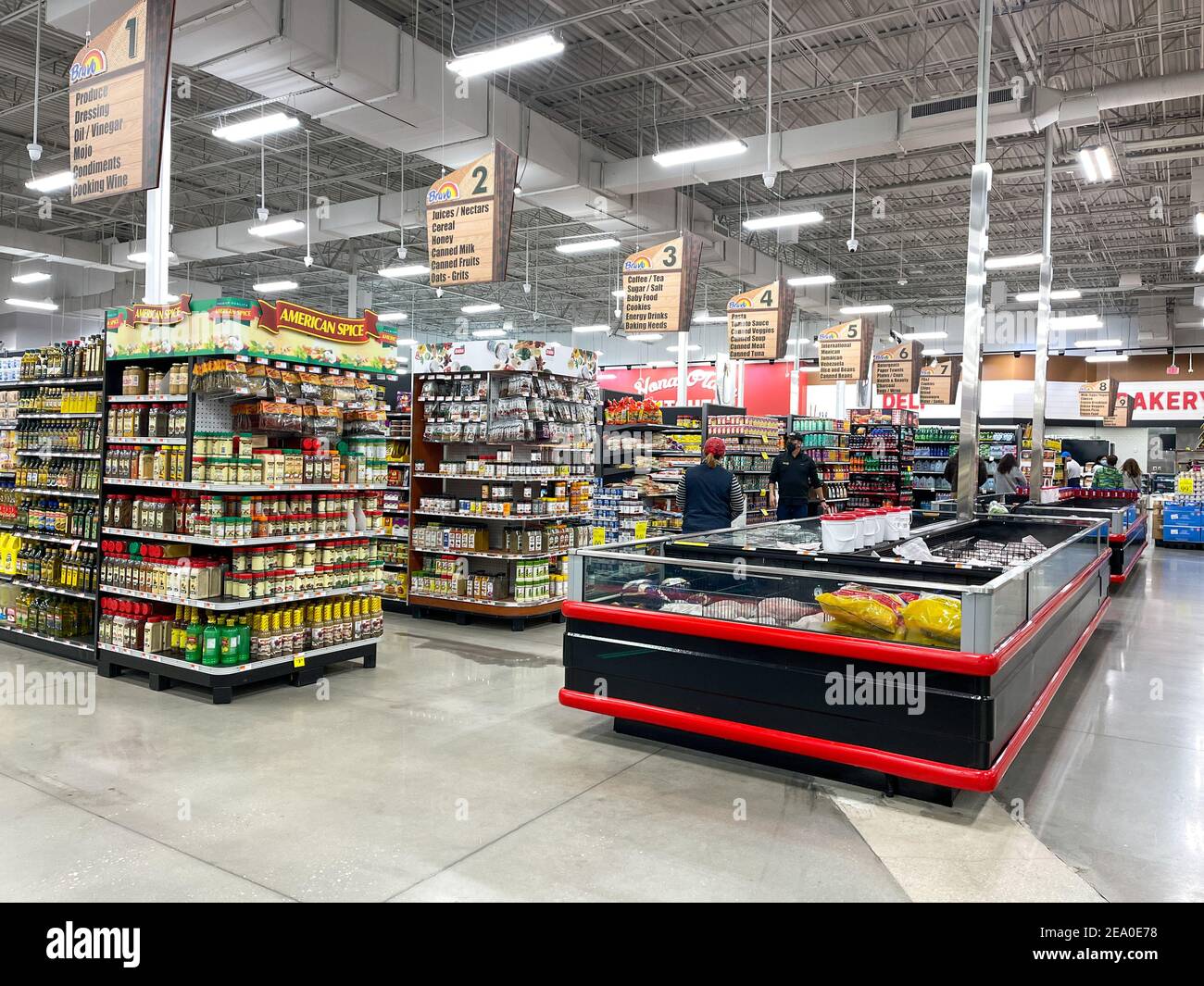Orlando,FL USA - January 18, 2021: An overview of multiple aisle of a ...
