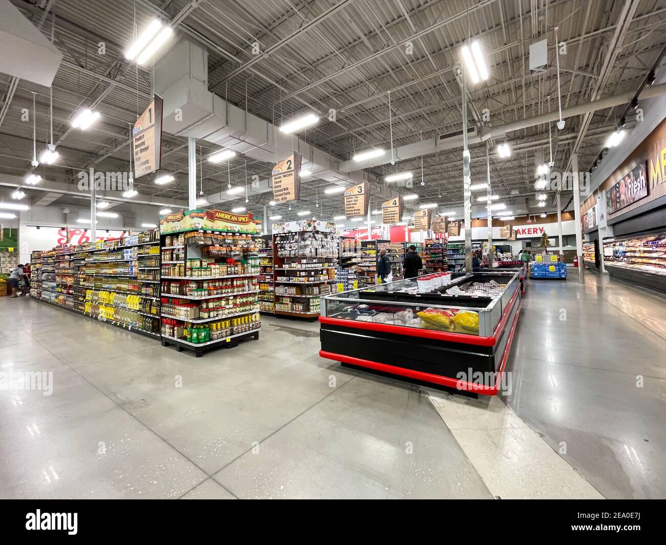 Orlando,FL USA - January 18, 2021: An overview of multiple aisle of a ...