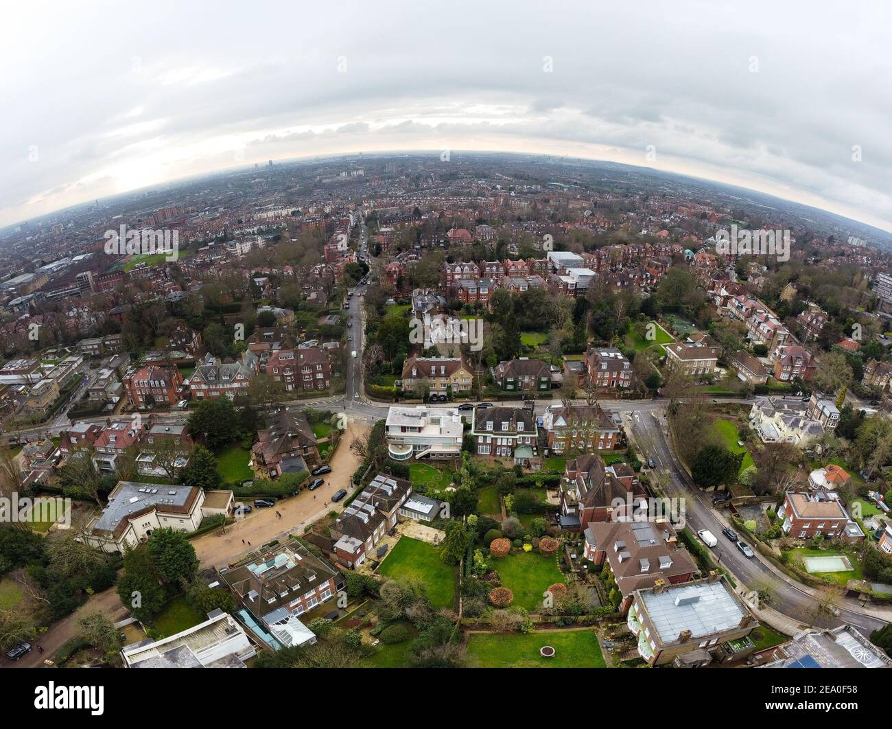 Aerial view north west london hi-res stock photography and images - Alamy