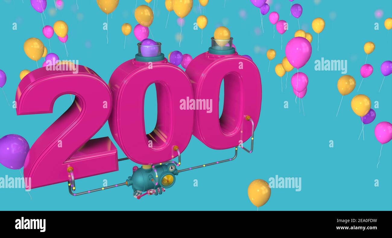 Balloon number 200 hi-res stock photography and images - Alamy