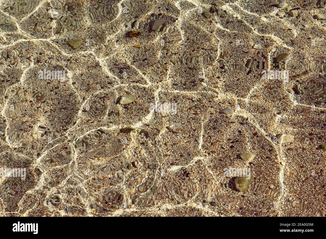 Abstract natural texture. Shallow water, stone beach Stock Photo - Alamy
