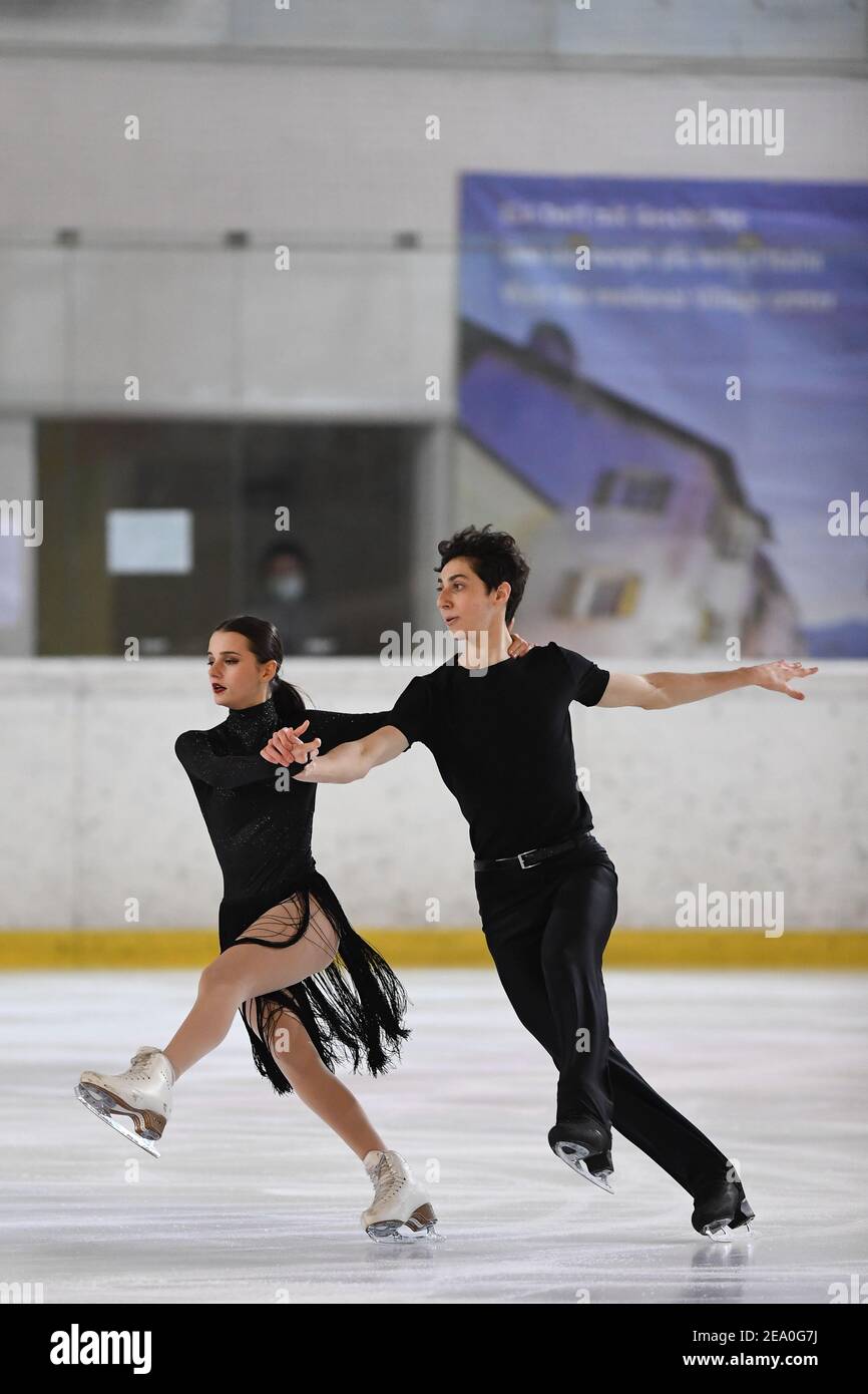 Beatrice VENTURA & Amedeo BONETTO from Italy compete in the Junior Ice ...