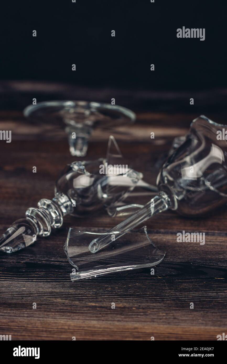 Shattered breaking glass on white hi-res stock photography and images ...
