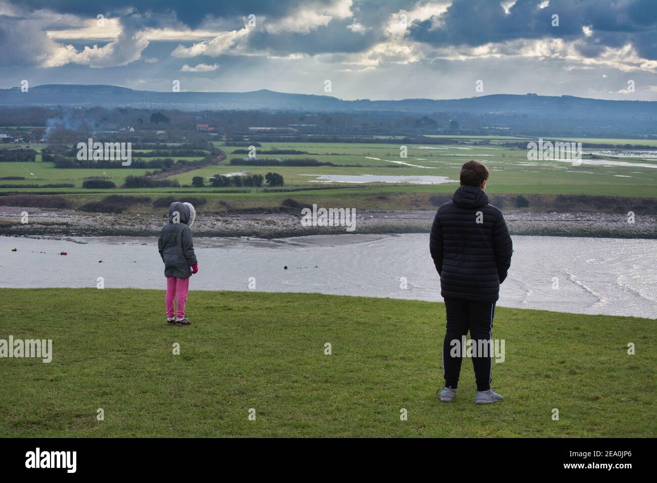 Social distance. Children standing apart outdoor Stock Photo - Alamy