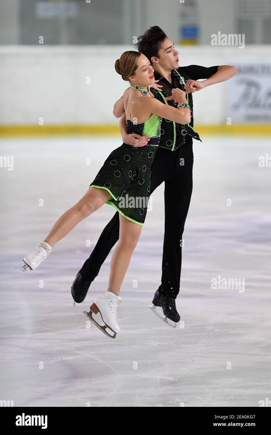 Eva BERNARD & Tom JOCHUM from France compete in the Junior Ice Dance ...