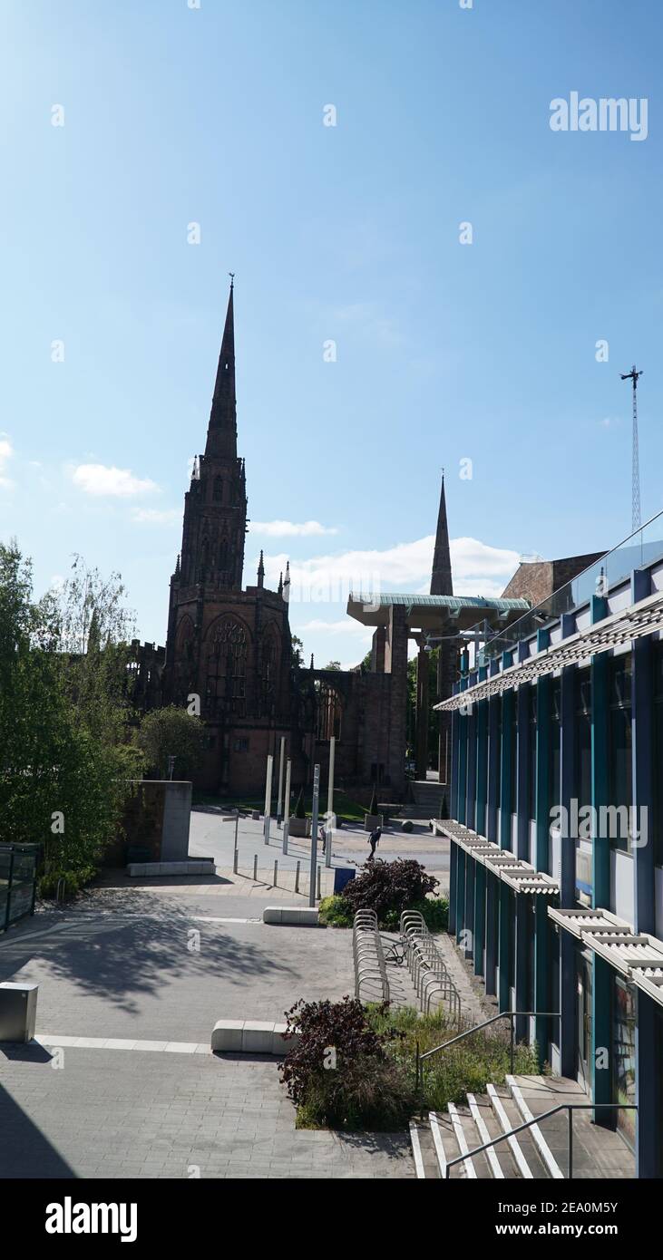 Coventry Cathedral Spires Stock Photo - Alamy