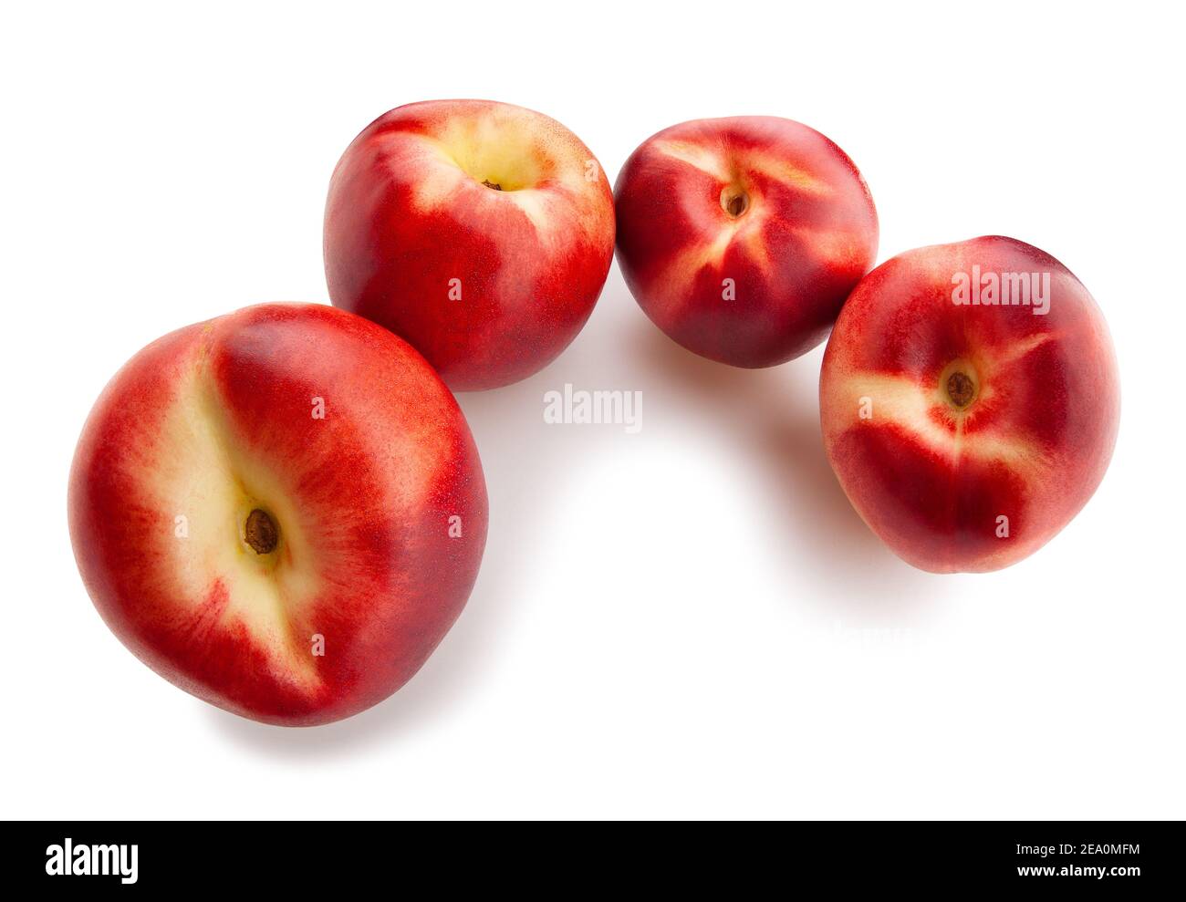 white nectarine path isolated on white Stock Photo - Alamy