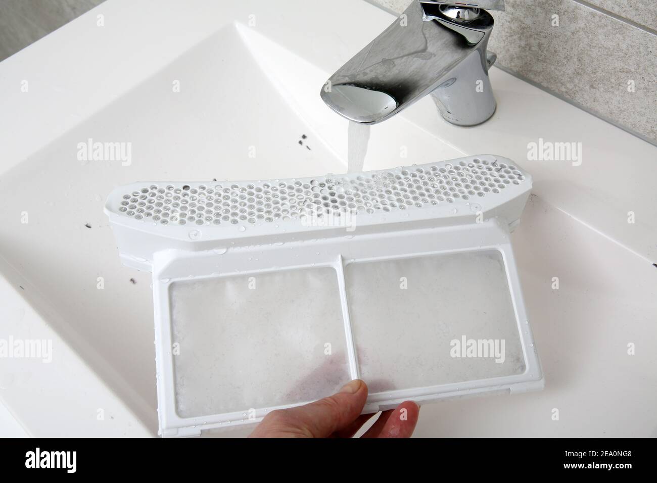 Dirty filter from a clothes dryer in a private house that can be ...