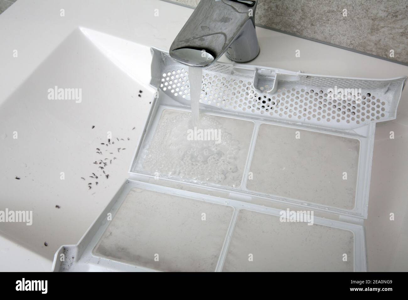 Dirty filter from a clothes dryer in a private house that can be ...