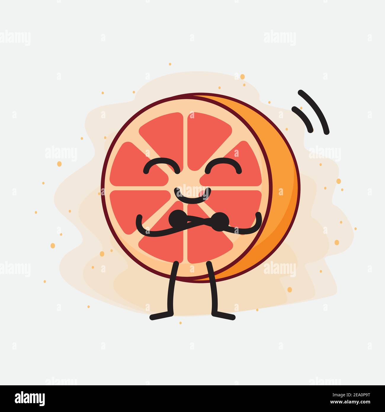 An illustration of Cute Orange Grapefruit Mascot Character Stock Vector ...
