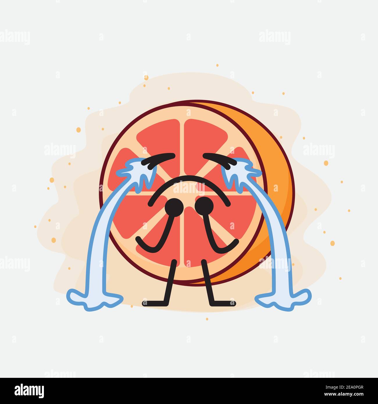 An illustration of Cute Orange Grapefruit Mascot Character Stock Vector ...