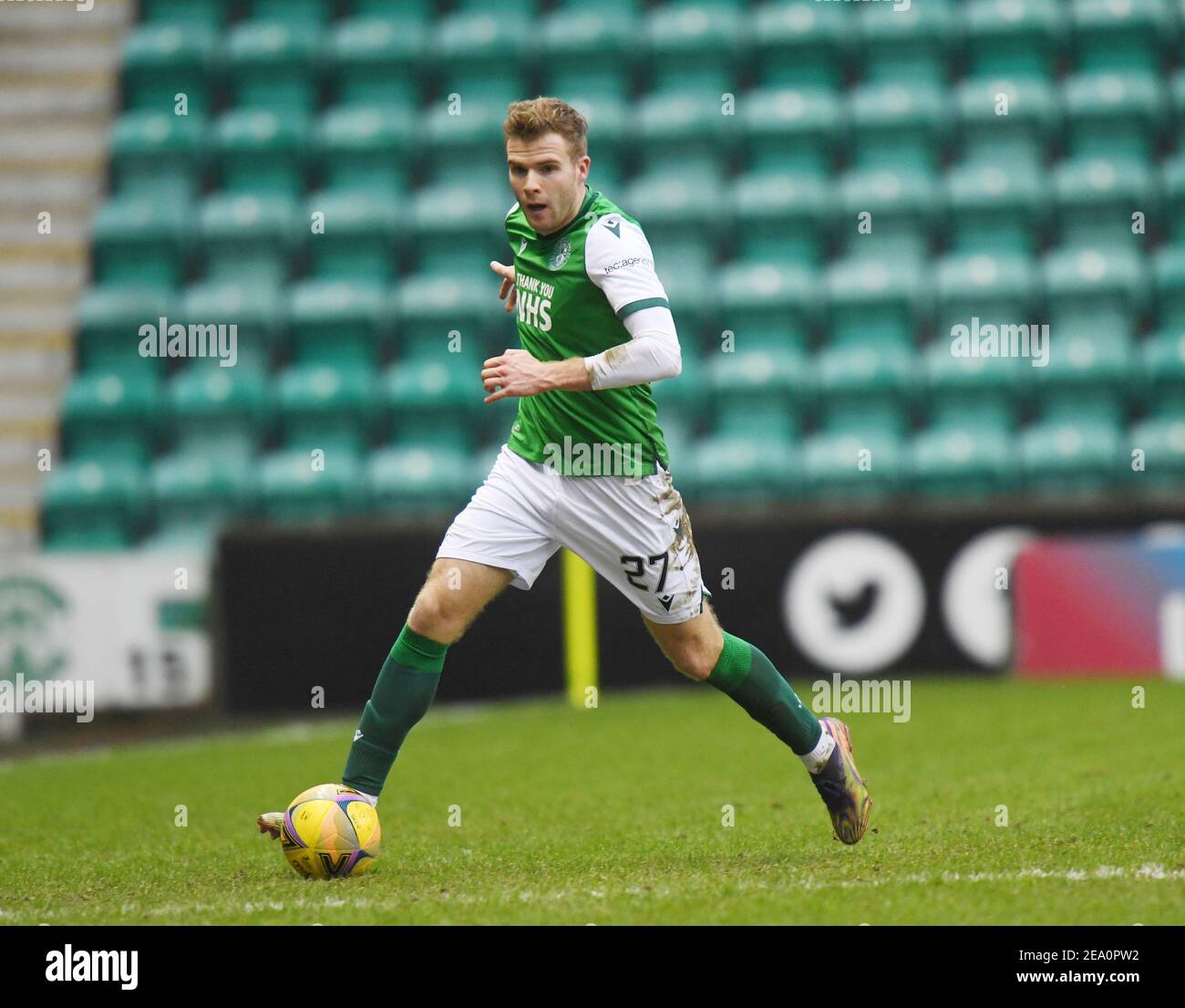 Easter Road Stadium.Edinburgh. Scotland.UK .6th Feb 21. Scottish ...