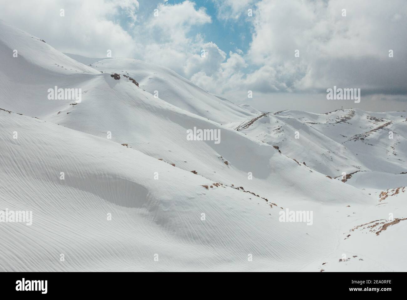 The Mzaar Kfardebian ski area in Lebanon. The largest snow sports ...