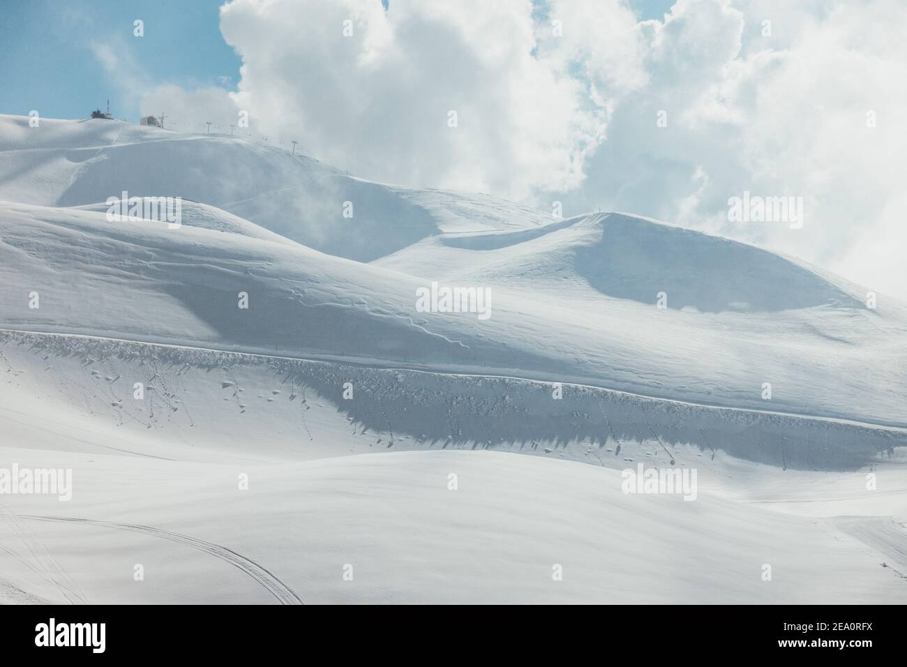 The Mzaar Kfardebian ski area in Lebanon. The largest snow sports ...