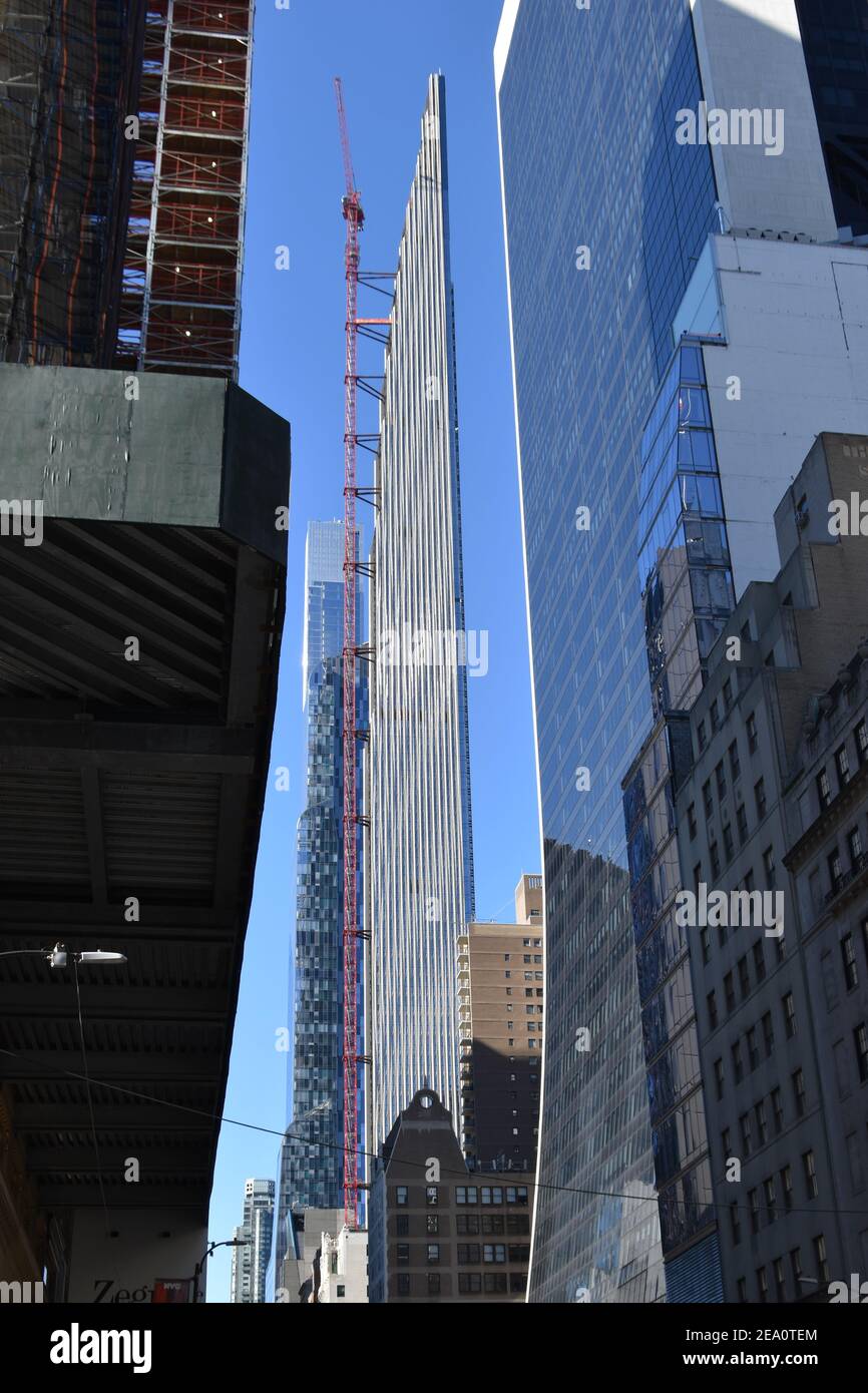 Billionaire's Row, Midtown Manhattan - towering over Central Park the ...