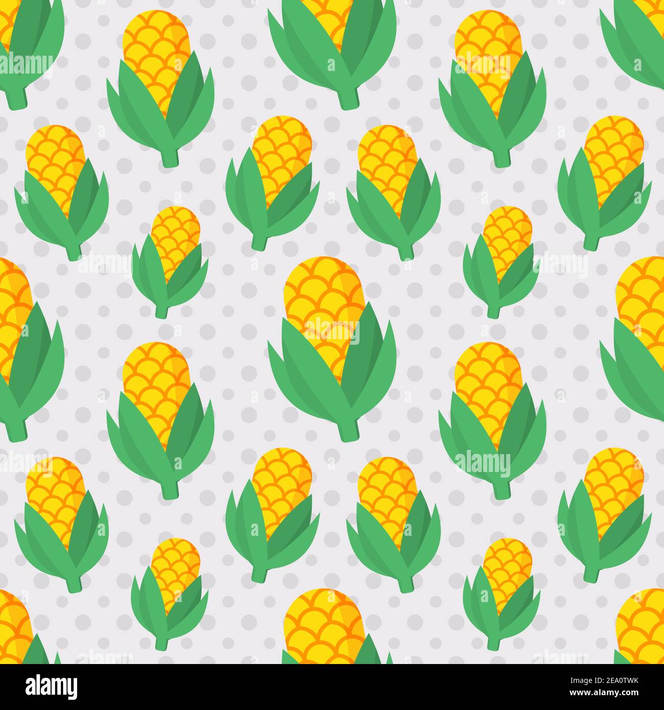 corn seamless pattern vector illustration in flat style Stock Vector ...